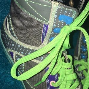 Punkrose | Shoes | Punkrose Sneakers Greylime Greenpurple Blue | Poshmark